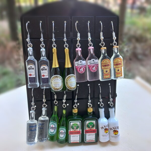 Wine Bottle Earrings - Etsy
