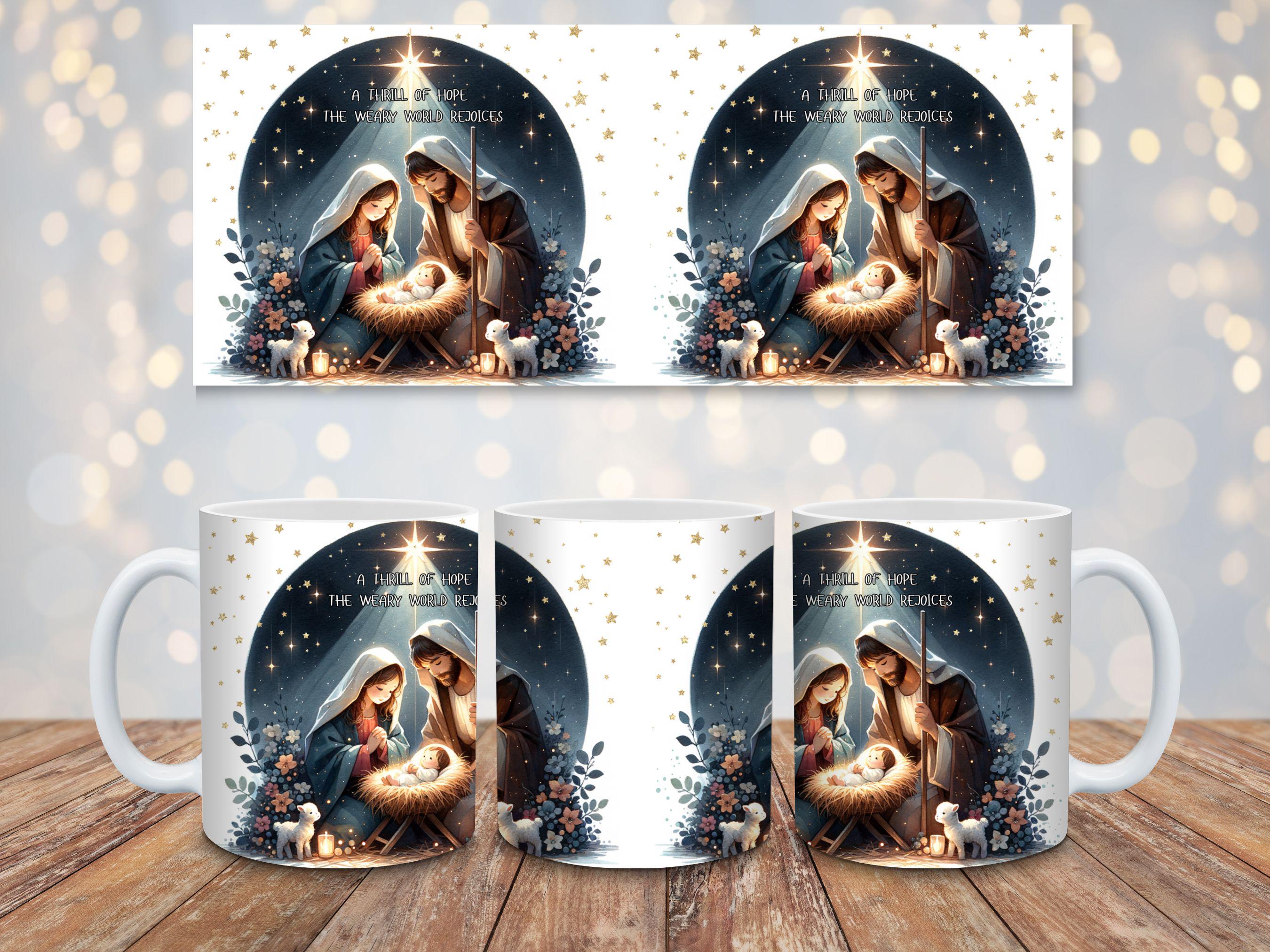 Holy Family Mug Wrap PNG Sublimation 11oz 15 Oz Coffee Tea Mug PNG ...