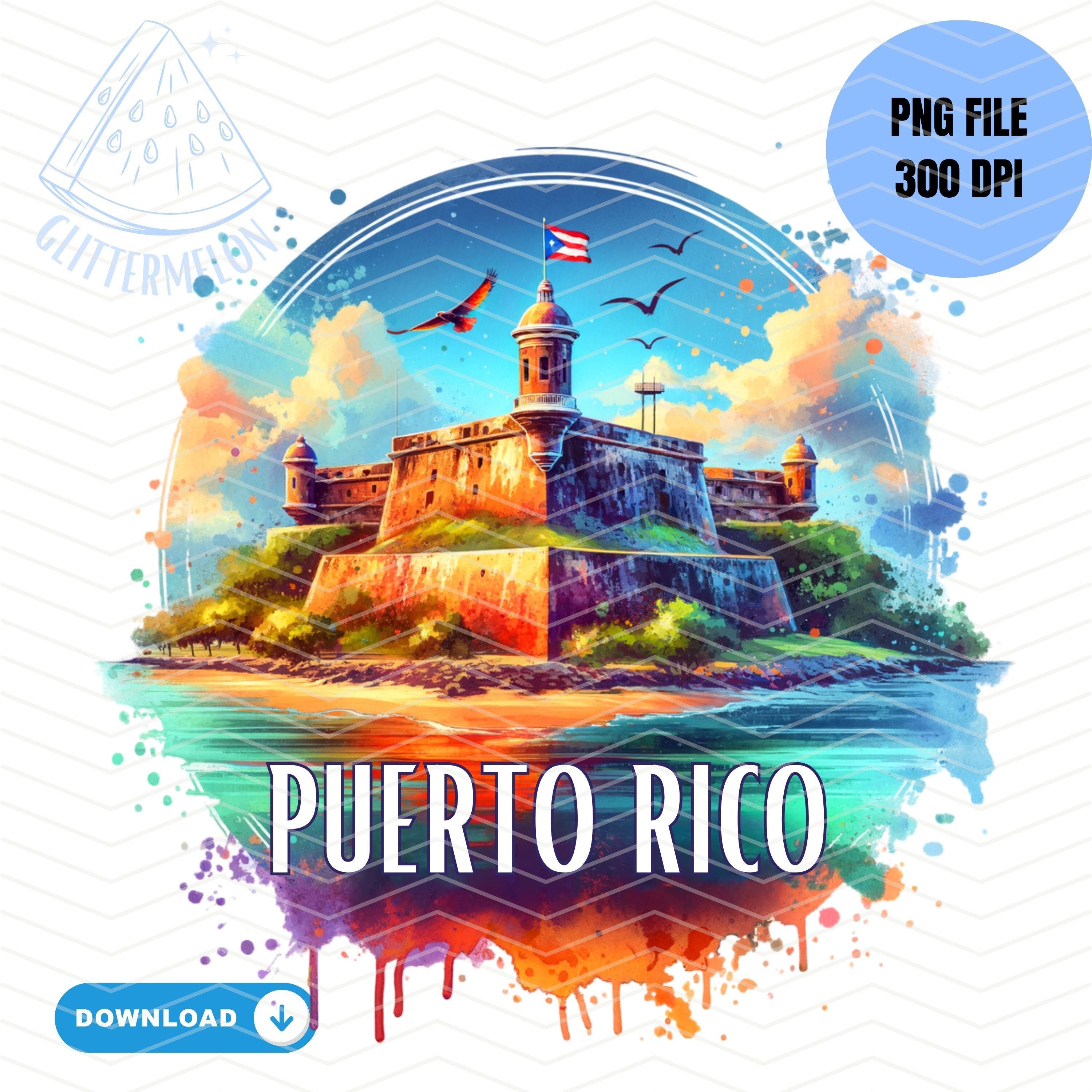Puerto Rico Tshirt Sublimation PNG Boricua Tshirt El Morro Puerto Rico ...