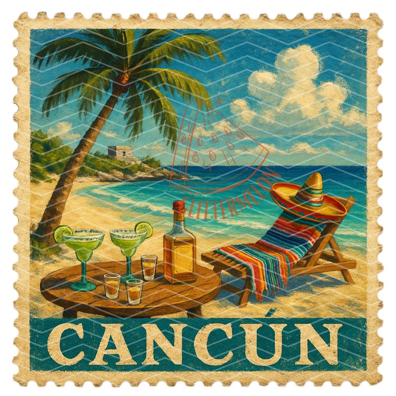 Cancun Stamp PNG Sublimation Girls Trip Cancun 2025 Shirt Mexico Trip ...