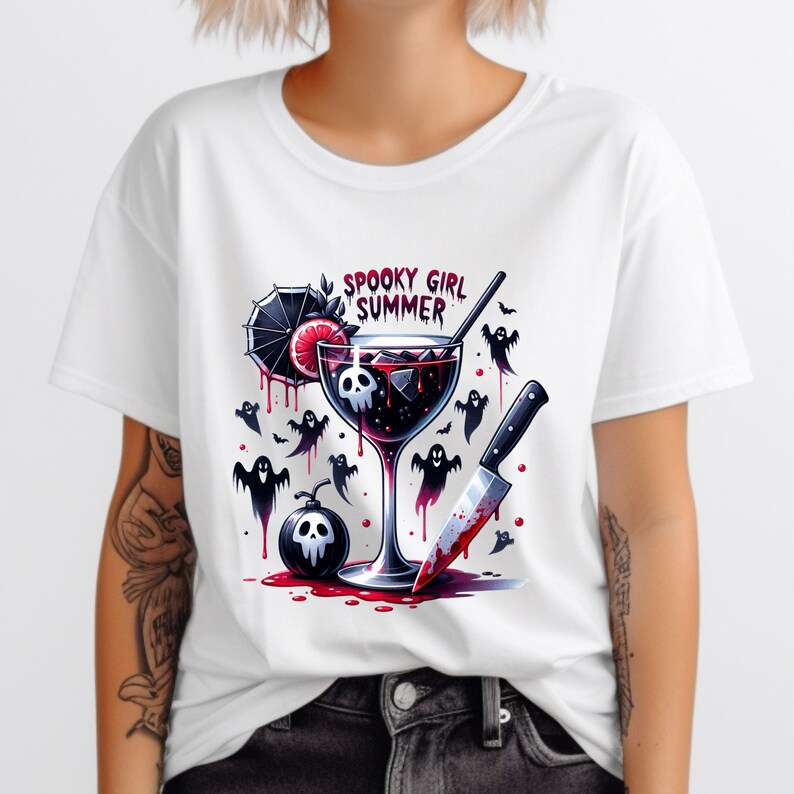 Spooky Girl Summer Shirt PNG Sublimation Summer Halloween Tshirt ...