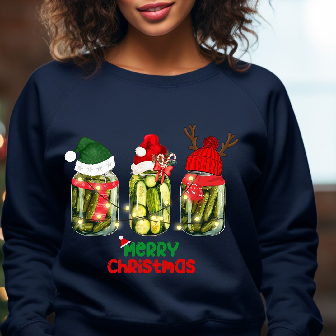 Canned Pickles Christmas PNG Merry Christmas Sublimation Design for Funny Shirt Pickle Lover PNG ...