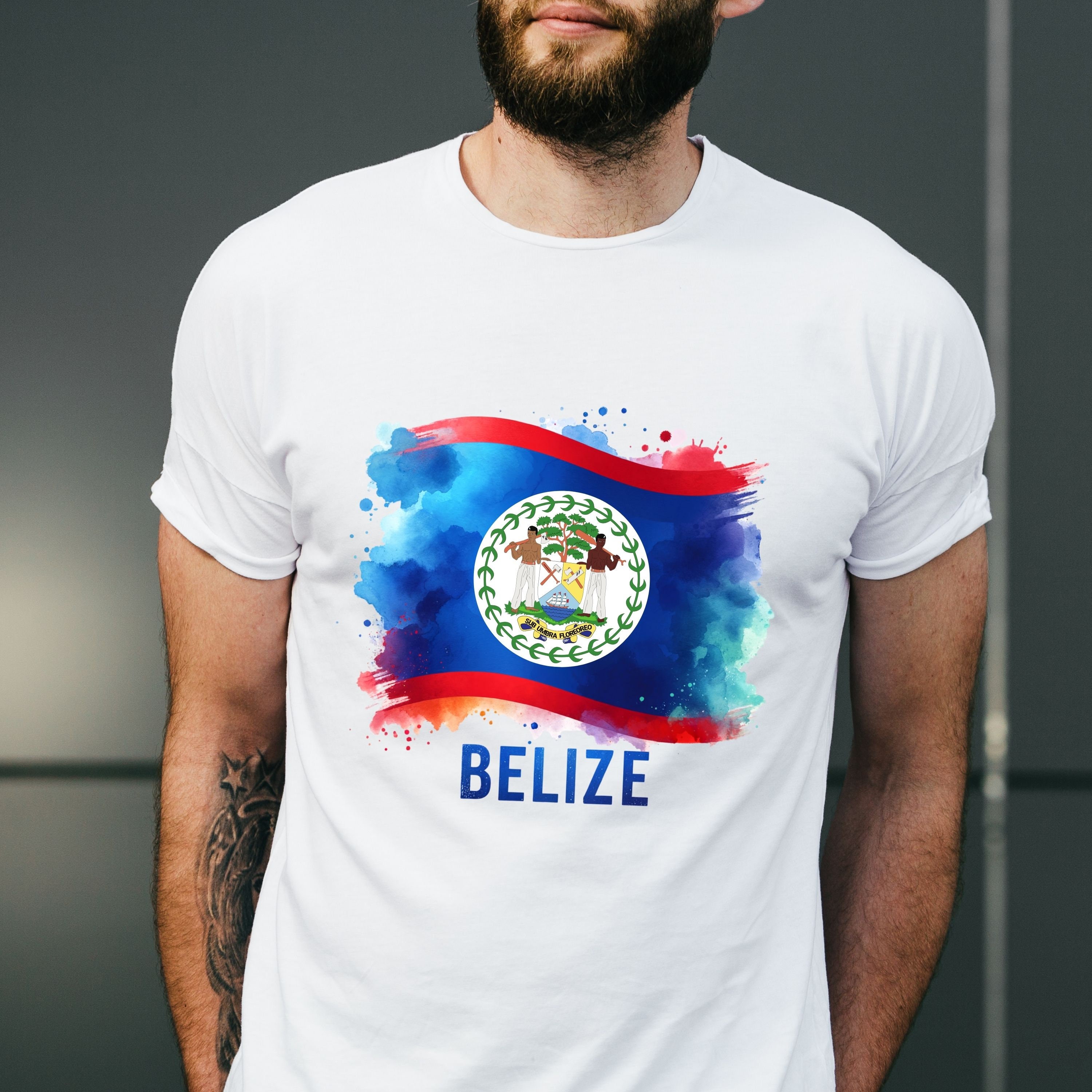 Belize Flag Sublimation Design, Patriotic Watercolor Art (PNG) - Etsy