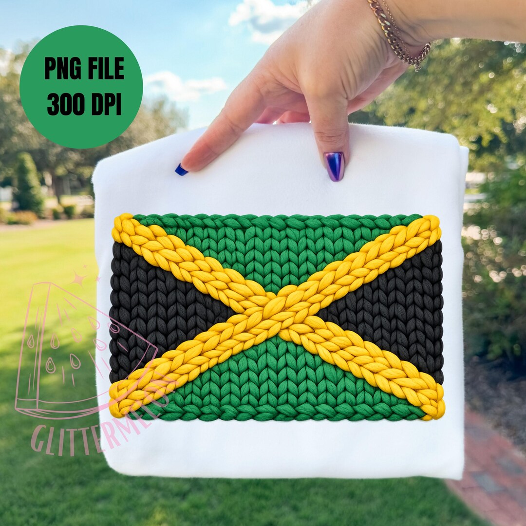 Jamaica Knitted Flag PNG Sublimation Jamaica Shirt Design Digital ...