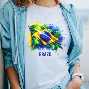 Brazil Tshirt Sublimation Design PNG Brazil Flag Brazilian Women ...
