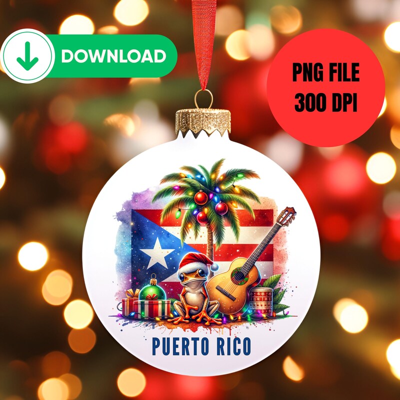 Puerto Rico Christmas Ornament - Etsy