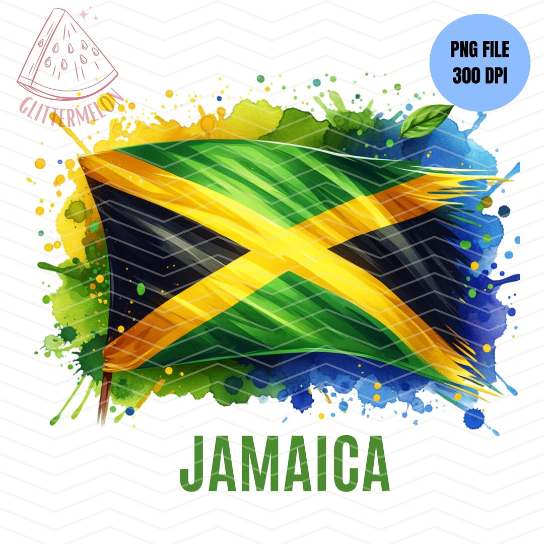 Jamaica Flag Sublimation Design PNG (digital Download) - Etsy
