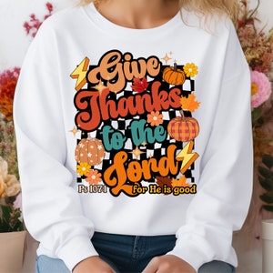 Give Thanks to the Lord PNG Bible Verses Thanksgiving Trendy Woman ...