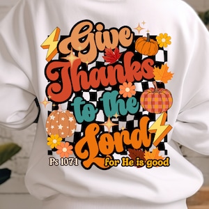 Give Thanks to the Lord PNG Bible Verses Thanksgiving Trendy Woman ...