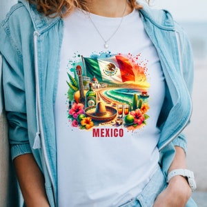 Mexico Tshirt Sublimation Design PNG Mexico Flag Mexico Trip Mexico ...