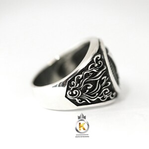 Lucifer Ring Silver Lucifer Ring Signet of Lucifer 925 Silver ...