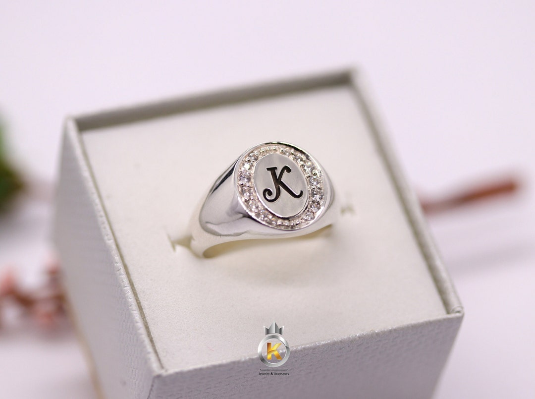 Name Ring Alphabet Ring Text Ring Silver Name Ring Silver Alphabet Ring ...