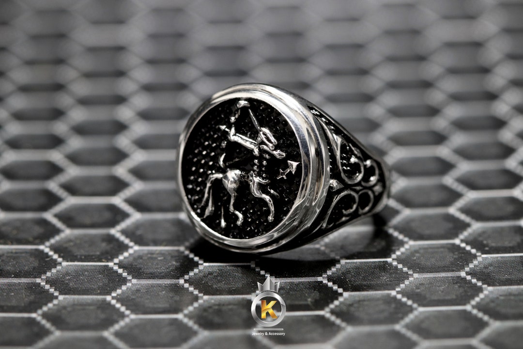 Sagittarius Zodiac Signet Ring: November-december Birthstone - Etsy
