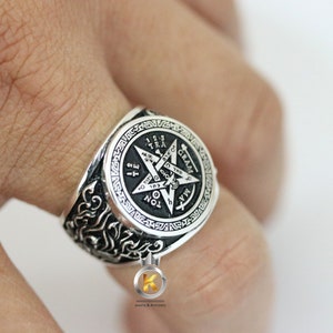 Tetragrammaton Ring Tetragram Ring Silver 925 Ancient Greek Tetragram ...