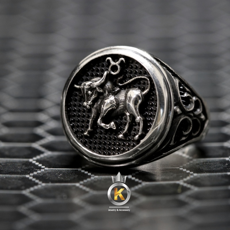 Jewelry Taurus Ring - Etsy