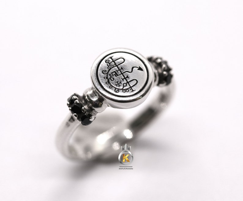 Asmodeus Ring Sigil of Asmodeus Silver 925 Asmodeus Minimal - Etsy