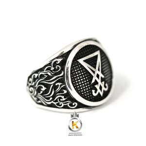 Lucifer Ring Silver Lucifer Ring Signet of Lucifer 925 Silver ...