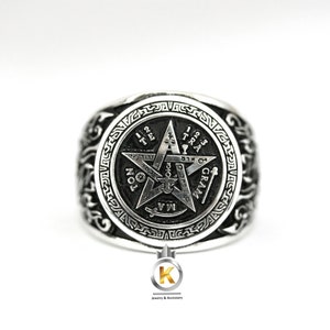 Tetragrammaton Ring Tetragram Ring Silver 925 Ancient Greek Tetragram ...