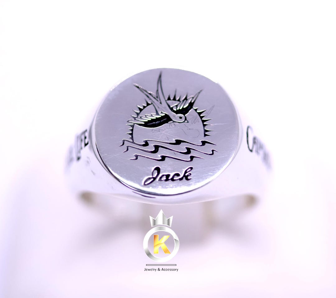 Pirates Ring Captain Jack Ring Pirate of the Caribbean Ring Silver Ring ...