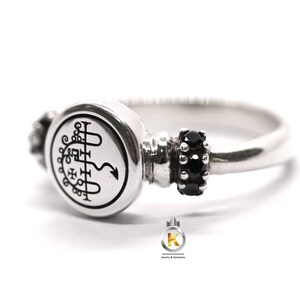 Asmodeus Ring Sigil of Asmodeus Silver 925 Asmodeus Minimal Ring - Etsy