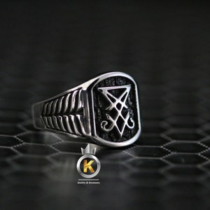 Lucifer Ring Sigil of Lucifer Satan Lucifer Silver 925 Lucifer Ring - Etsy