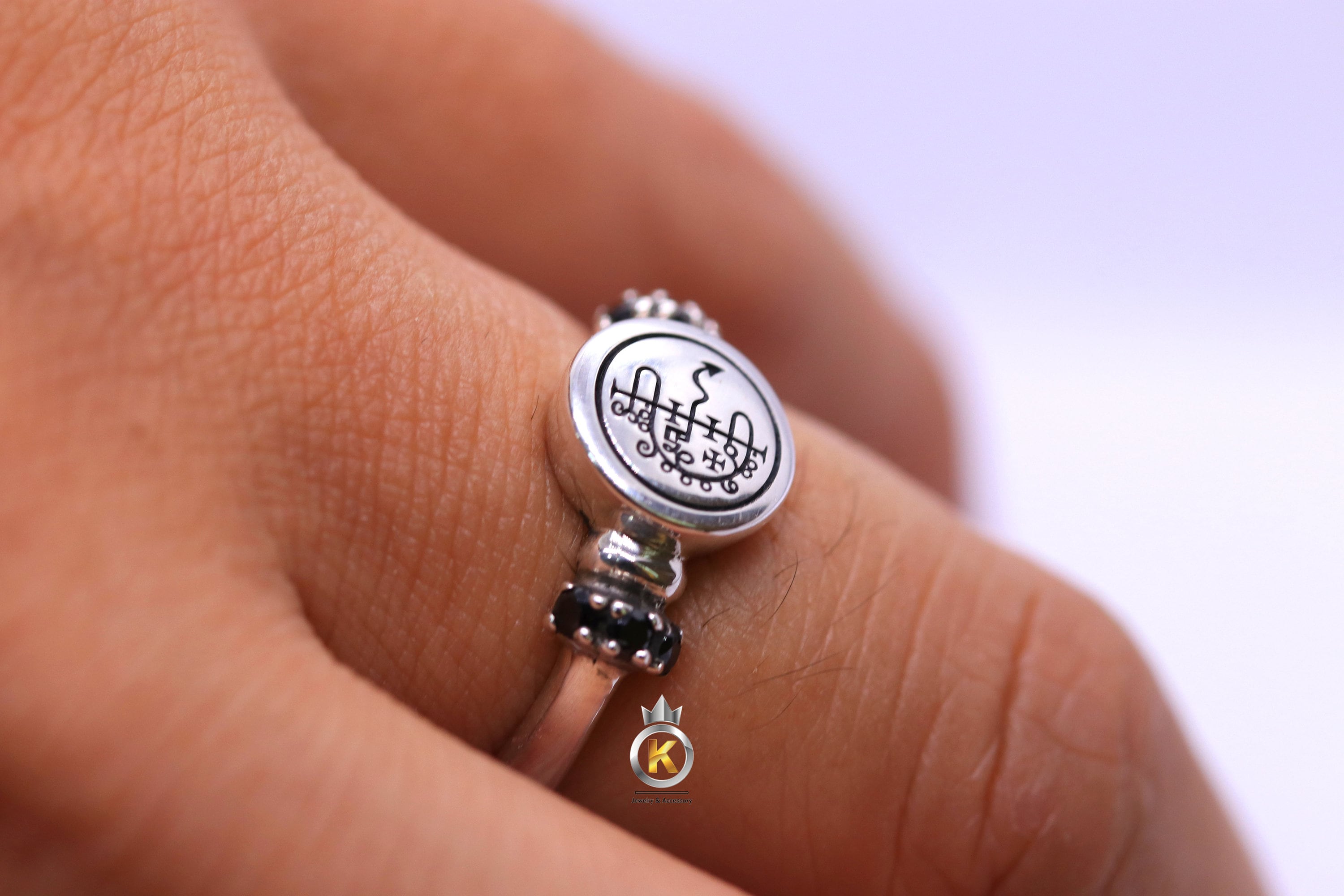 Asmodeus Ring Sigil of Asmodeus Silver 925 Asmodeus Minimal - Etsy