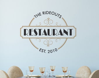 Restaurant Wall Decal - Etsy