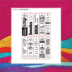 10 Bookish Bookmarks VOL2, Funny Bookmarks, Snarky Bookmarks Wooden ...