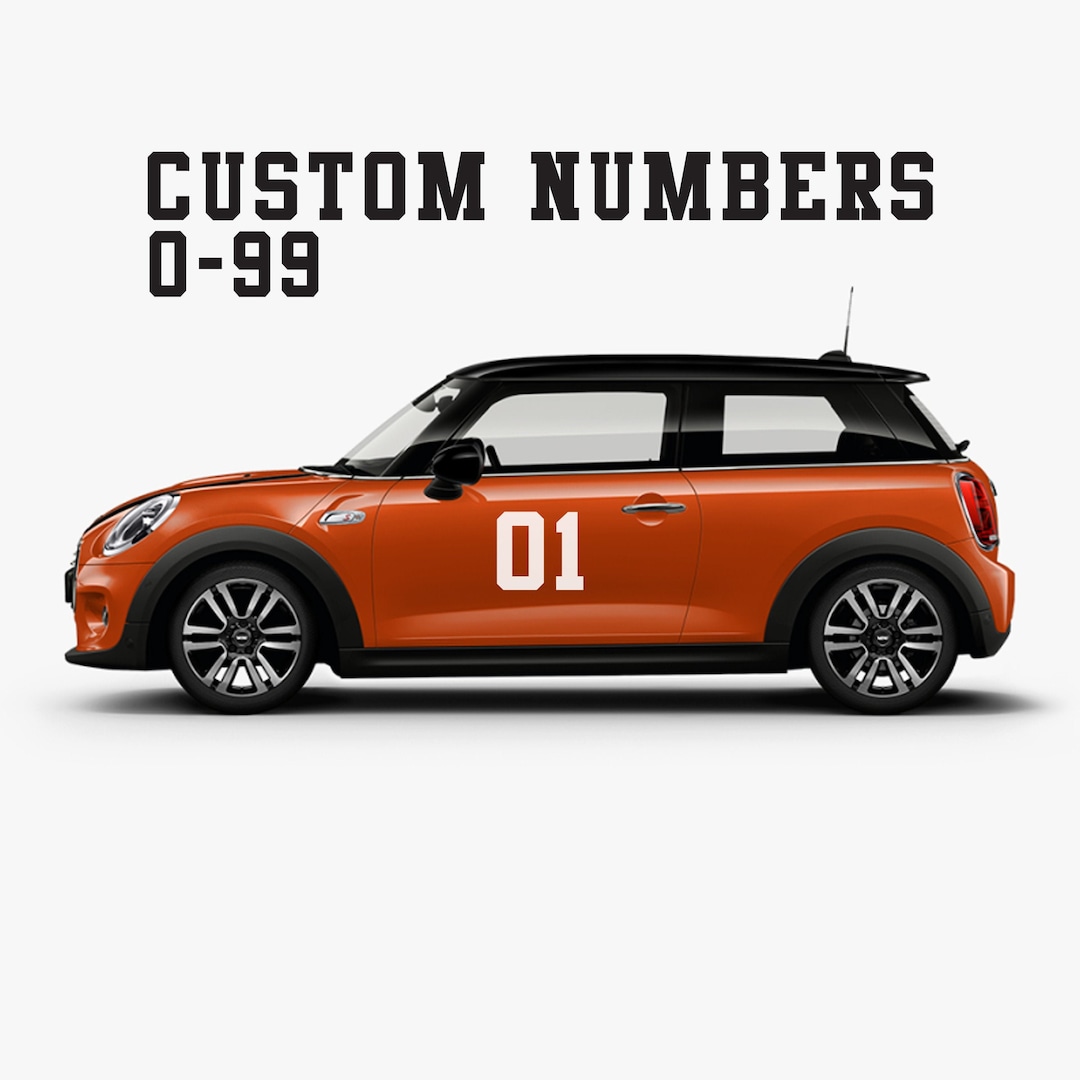 0-99 Custom Numbers - Custom Number Decals - Racing - Car Decal - Vinyl ...