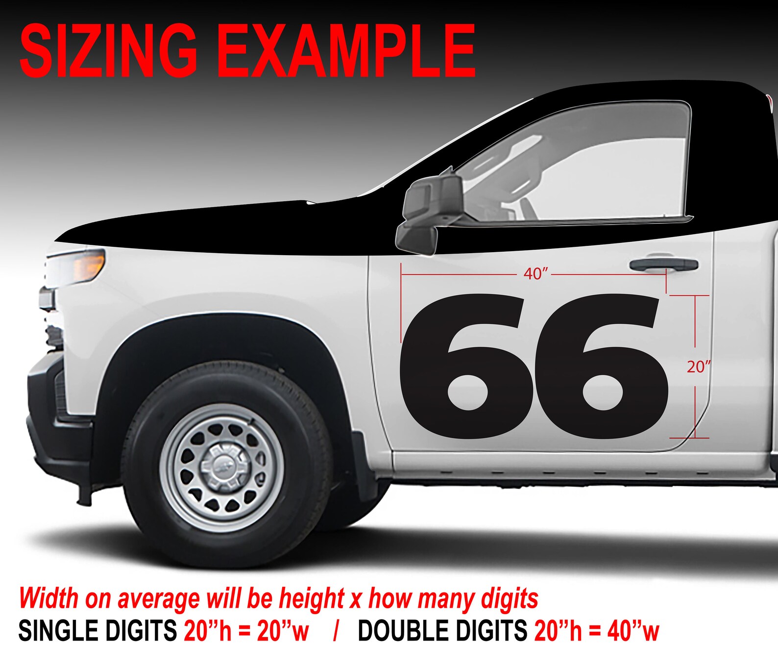 3x Custom Race Numbers Custom Number Decals Racing Car | Etsy