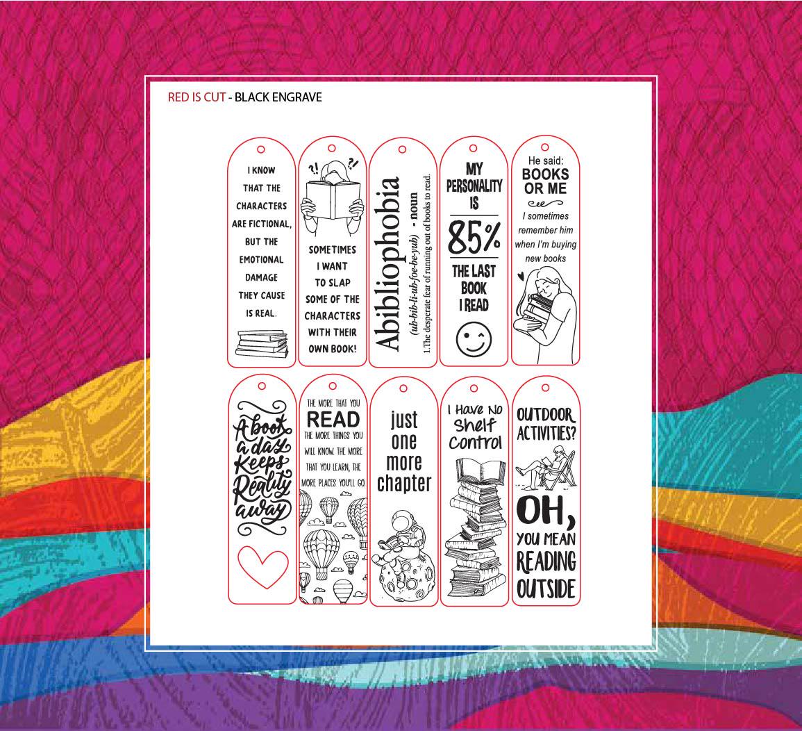 10 Bookish Bookmarks VOL1, Funny Bookmarks, Snarky Bookmarks Wooden ...