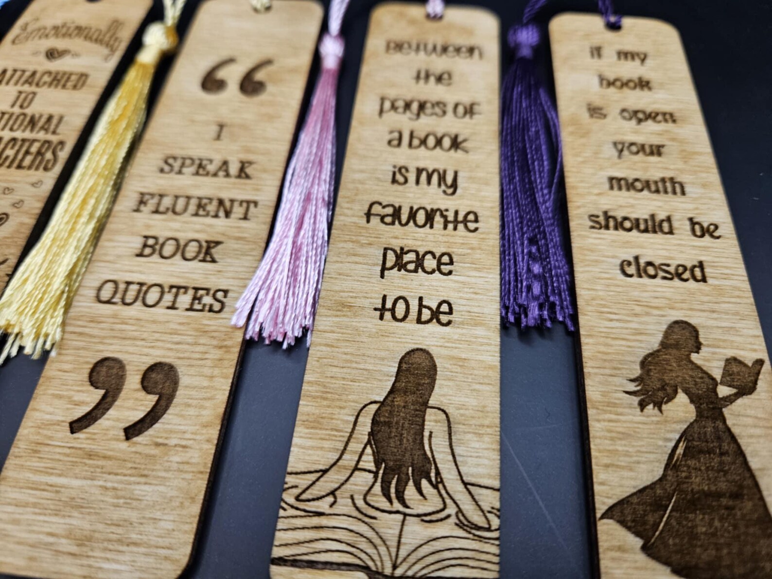 10 Bookish Bookmarks VOL4, Funny Bookmarks, Snarky Bookmarks Wooden ...