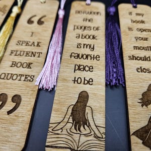 10 Bookish Bookmarks VOL4, Funny Bookmarks, Snarky Bookmarks Wooden ...