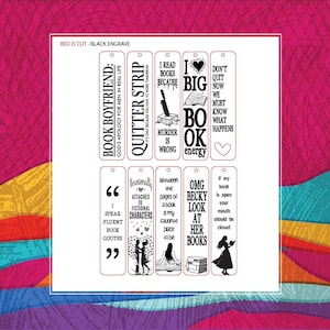 10 Bookish Bookmarks VOL4, Funny Bookmarks, Snarky Bookmarks Wooden ...