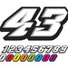 SET OF 2 Custom Race Numbers - Custom Number Decals - Racing - Car ...