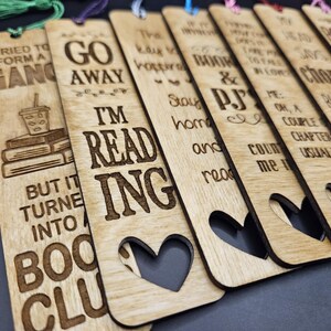 10 Bookish Bookmarks VOL2, Funny Bookmarks, Snarky Bookmarks Wooden ...