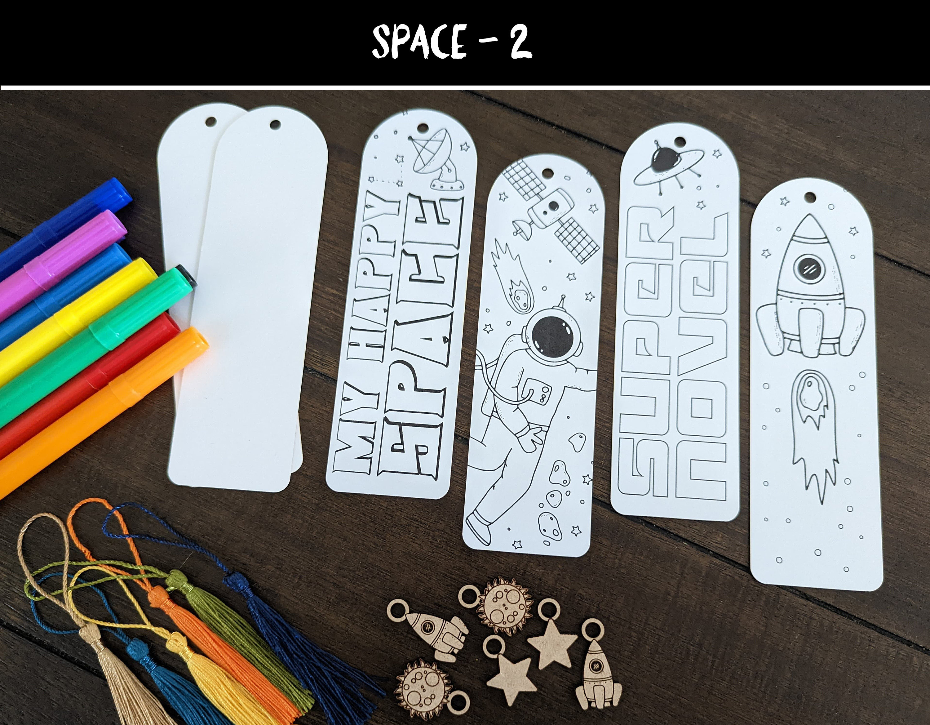 Kids Bookmark Kit DIY Bookmark Kits Color Your Own - Etsy
