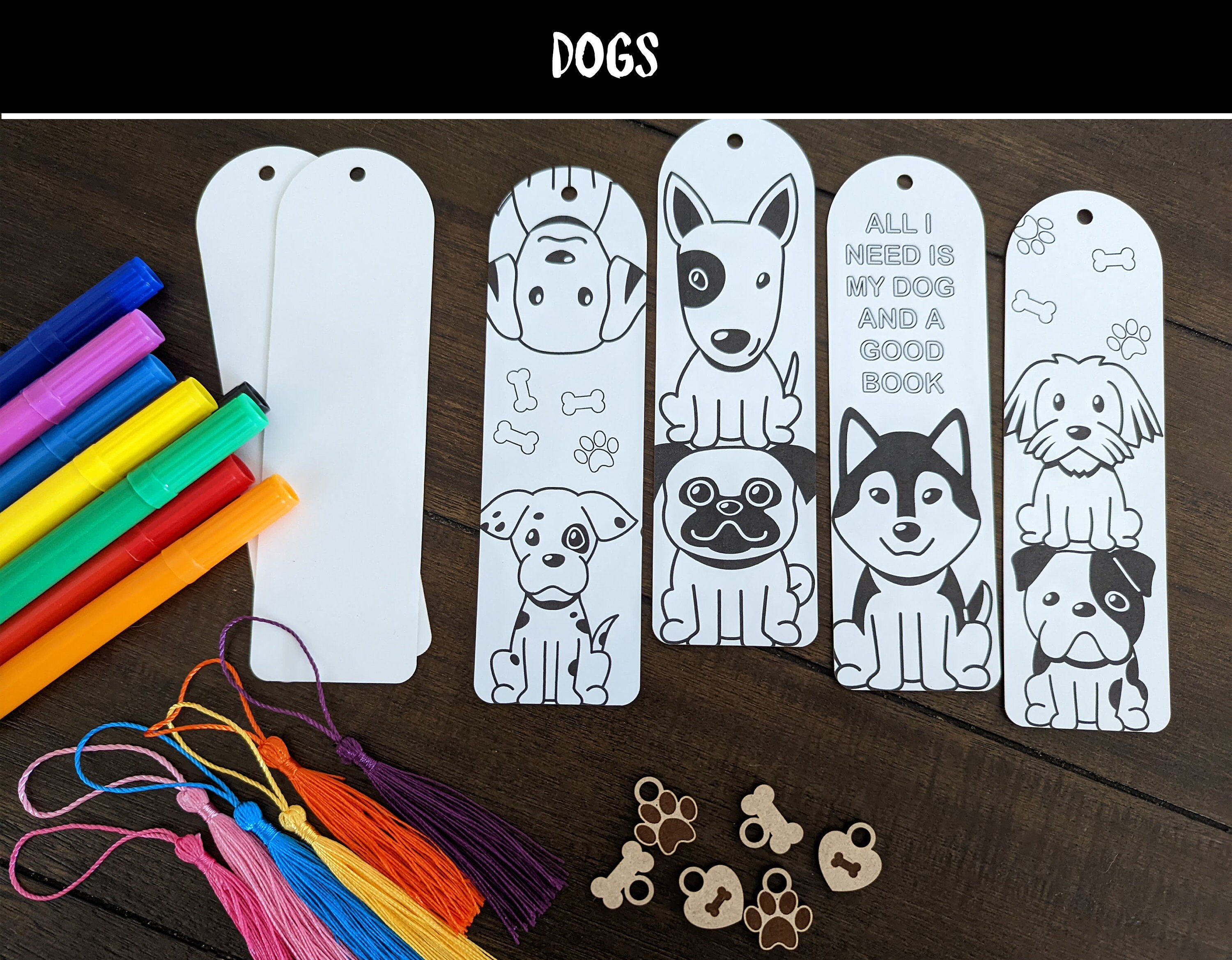 Kids Bookmark Kit DIY Bookmark Kits Color Your Own Bookmark DIY ...