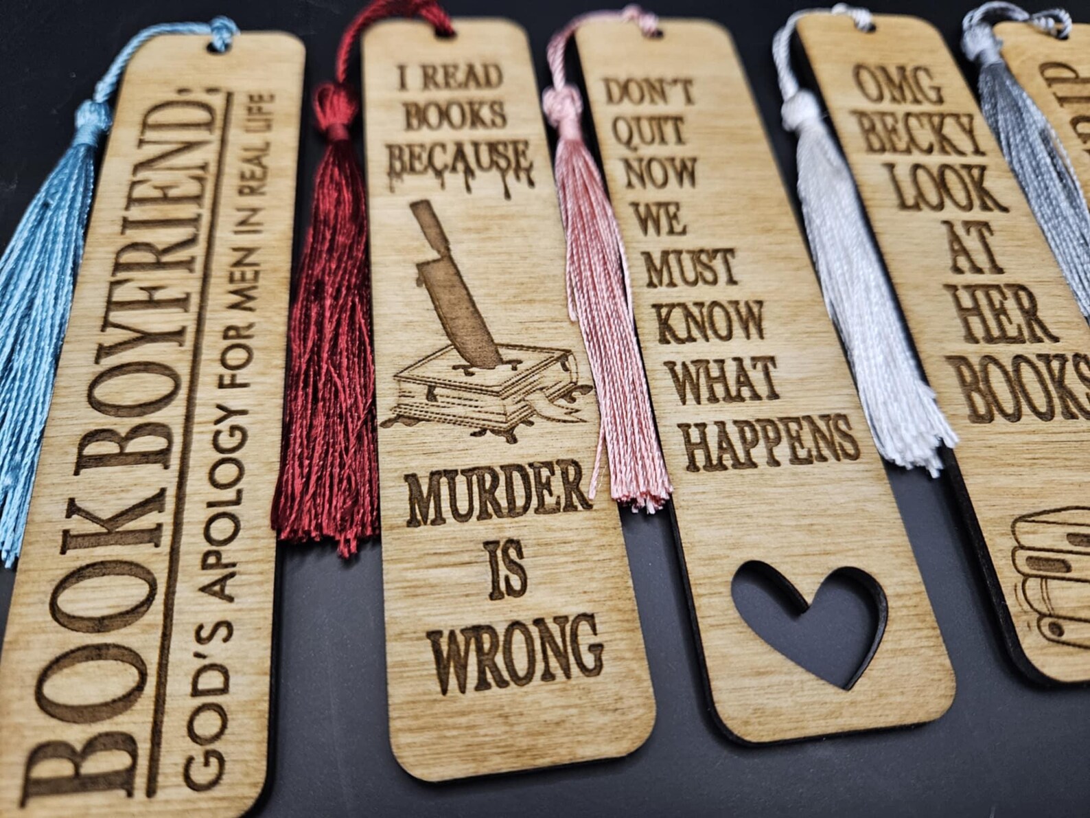 10 Bookish Bookmarks VOL4, Funny Bookmarks, Snarky Bookmarks Wooden ...