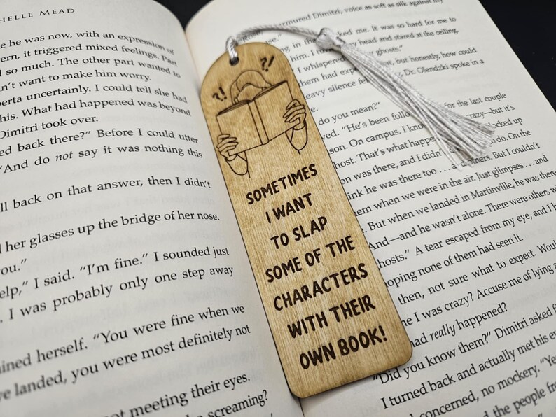 10 Bookish Bookmarks VOL1, Funny Bookmarks, Snarky Bookmarks Wooden ...