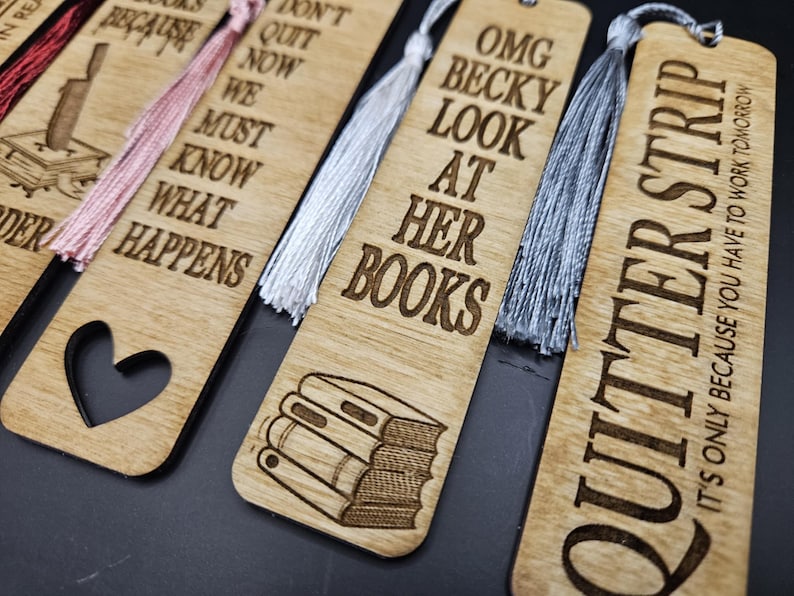 10 Bookish Bookmarks VOL4, Funny Bookmarks, Snarky Bookmarks Wooden ...
