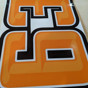 SET OF 2 Custom Race Numbers - Custom Number Decals - Racing - Car ...