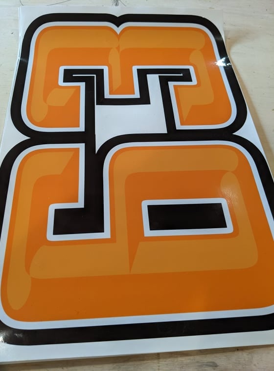 SET OF 2 Custom Race Numbers Custom Number Decals Racing Car Decal ...