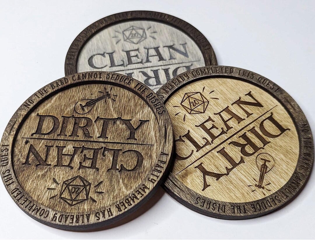 Funny DND Dishwasher Magnet - Clean/dirty Magnet - Laser Engraver File ...