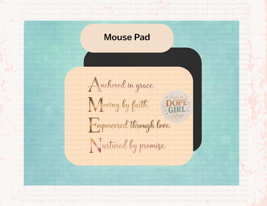 Faith Mouse Pad, AMEN Acronym Desk Accessory, Christian Office Decor ...