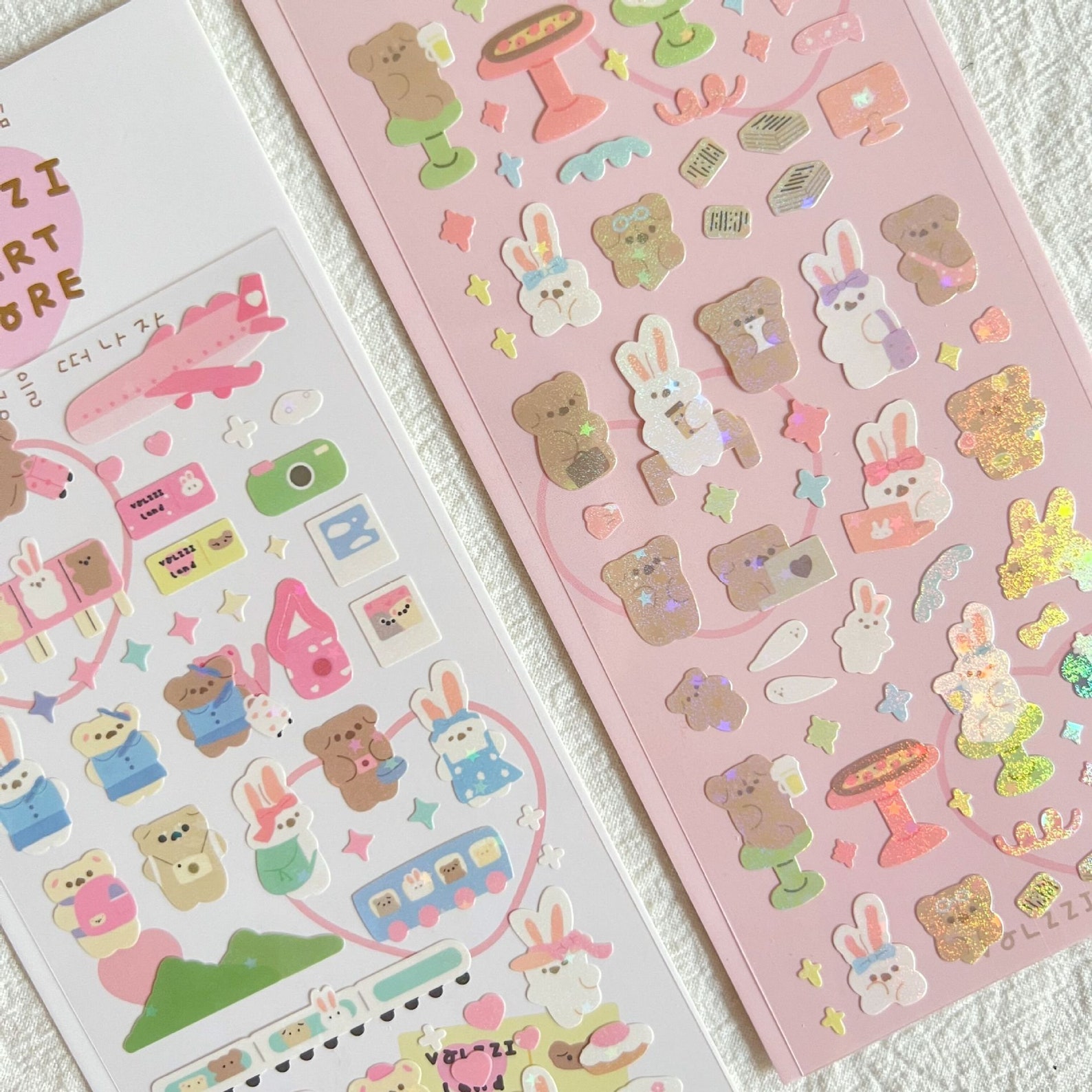 Kawaii Bunny Bear Sticker Sheet Korean Sticker Sheet Kpop - Etsy