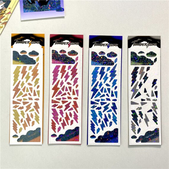 Thunder Stickers Bling Bling Photo Card Deco Sticker - Etsy