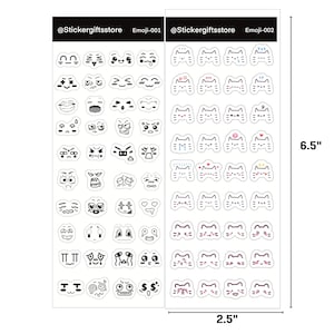 Emoji Sticker Sheet, Planner Deco Stickers, Scrapbooking Sticker Sheet ...