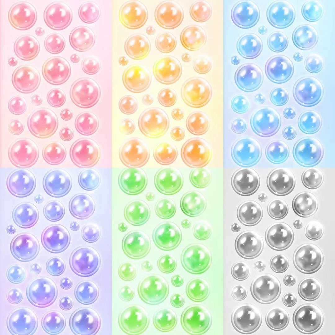 Holographic Bubble Deco Sticker Sheet, Card Making Deco Sticker - Etsy