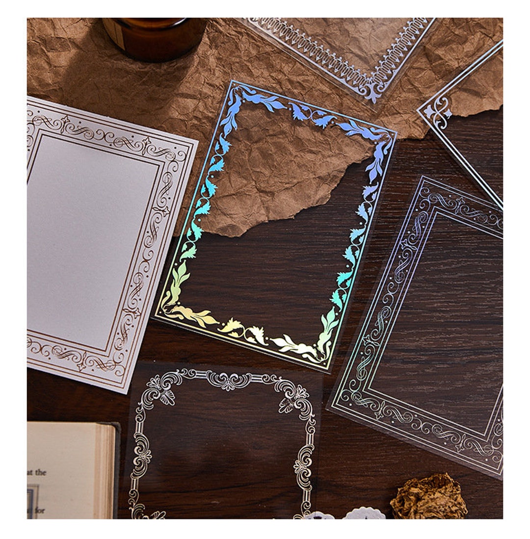 10 Pcs PET Hologram Laser Photo Frame, Gold Foil Paper Frame, Non ...